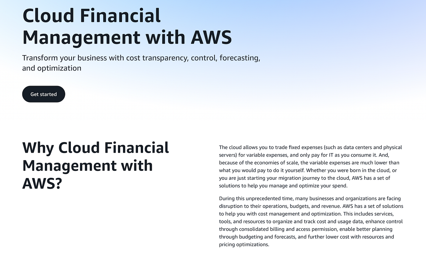 Mastering AWS Cloud Financial Management: Part 1 | by Tania Fedirko | Medium