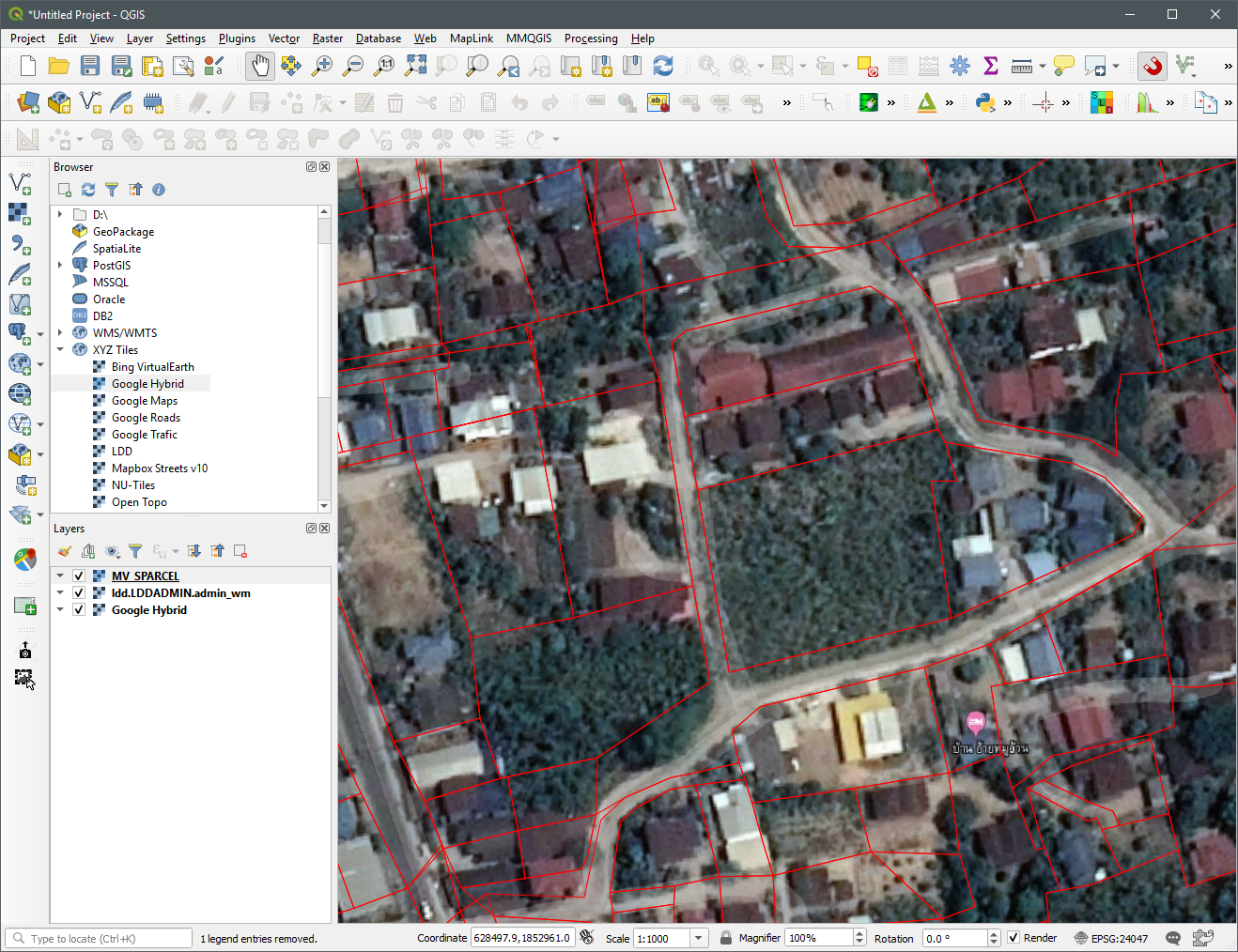 วิธีแสดงข้อมูลจุดพิกัด (Points) จากไฟล์ CSV มาแสดงใน QGIS อัตโนมัติเมื่อมีข้อมูลพิกัดเพิ่มเข้า ...