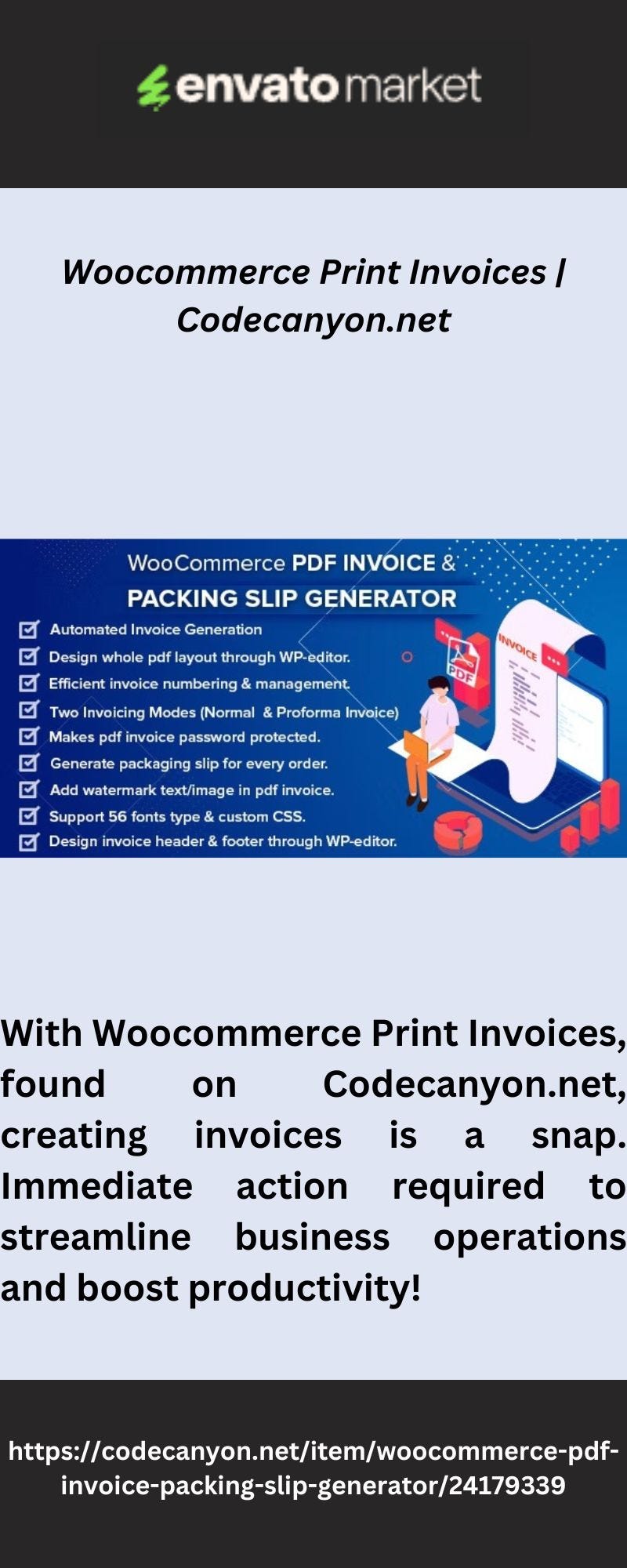 Streamline Your Ecommerce with the WooCommerce Print Invoices Plugin - Codecanyon - Medium