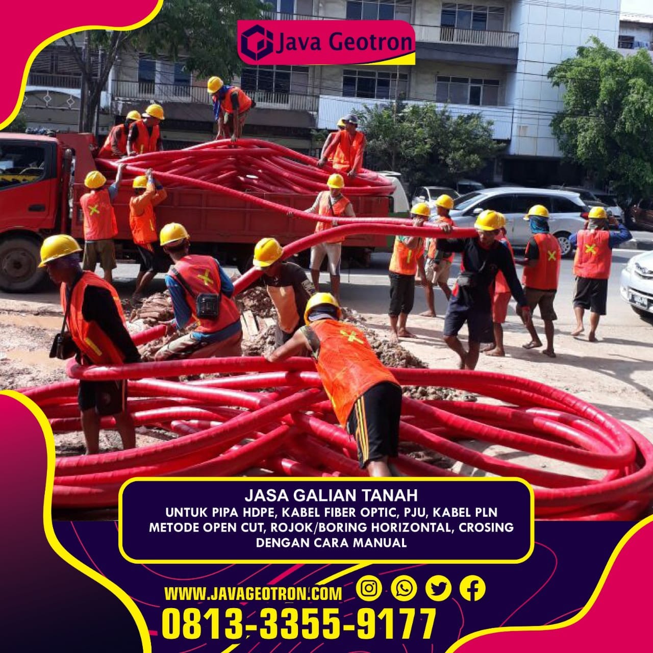 Jasa Boring Horizontal Rojok Manual Untuk Kabel dan HDPE - PT. JAVA ...