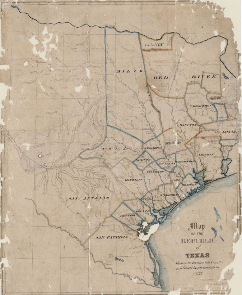 Colonists’ and Emigrants’ Route to Texas | by Texas General Land Office ...
