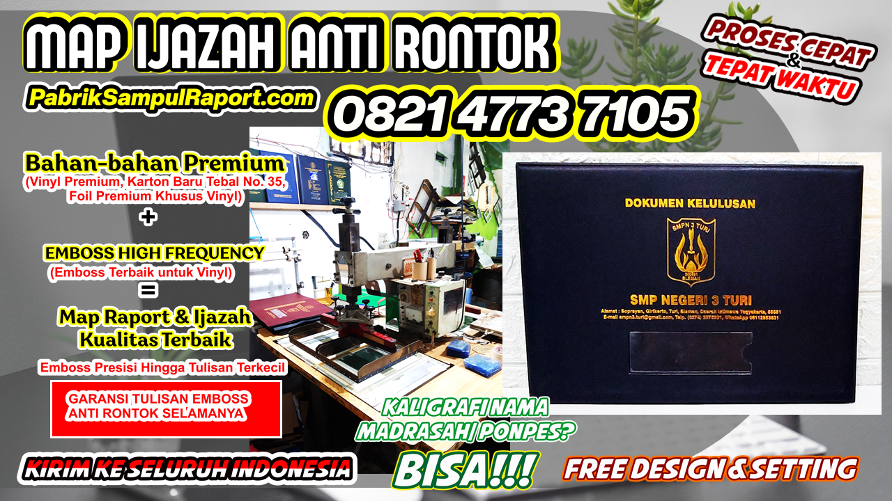 0821–4773–7105 Produksi Map Raport Sampul Ijazah di Penukal Abab ...