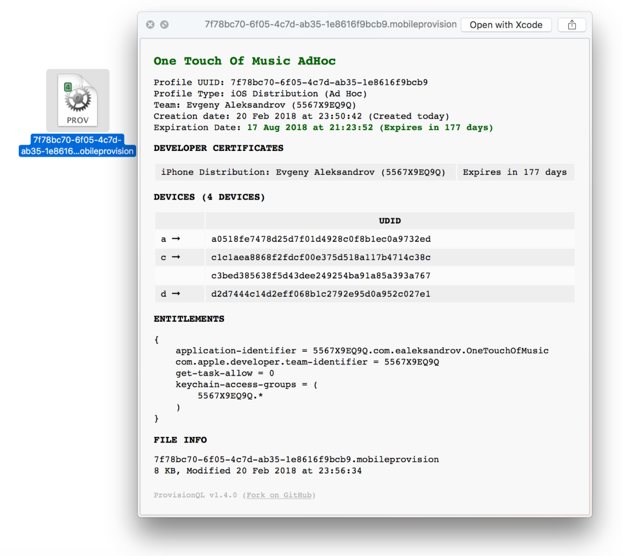 Where is my iOS Provisioning Profile in my Mac and how to read the content? | by Mark | Medium