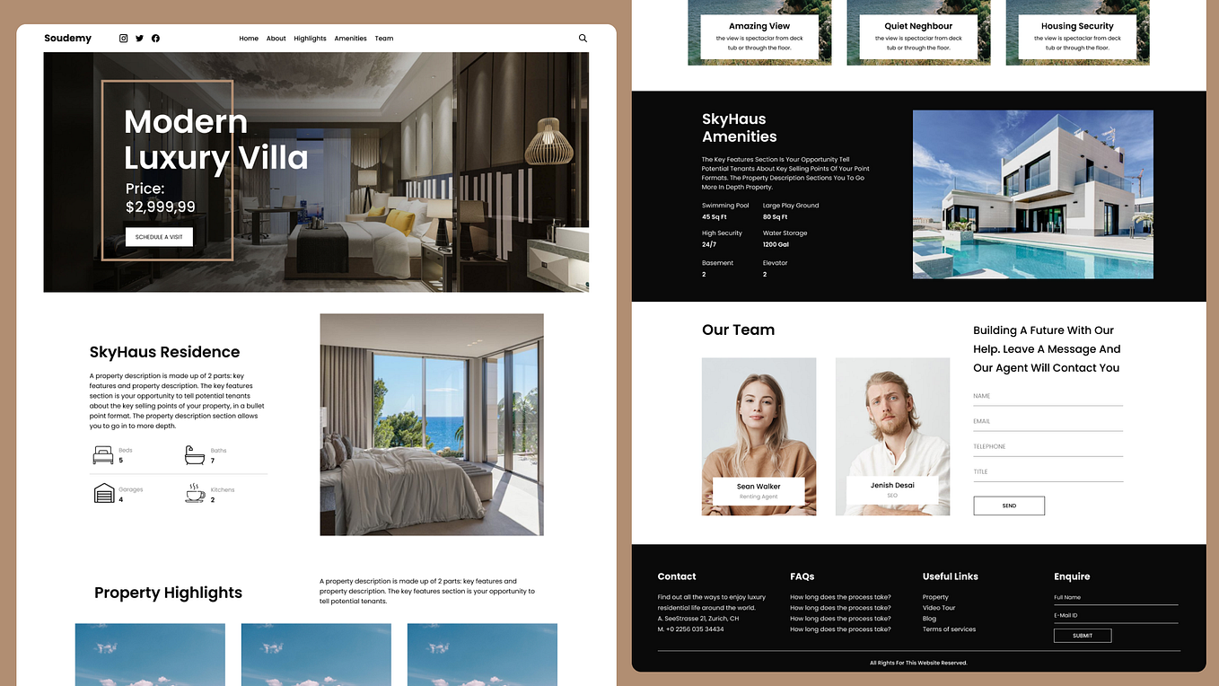 E-Learning Landing Page Design Using Figma | Autolayout + Component ...
