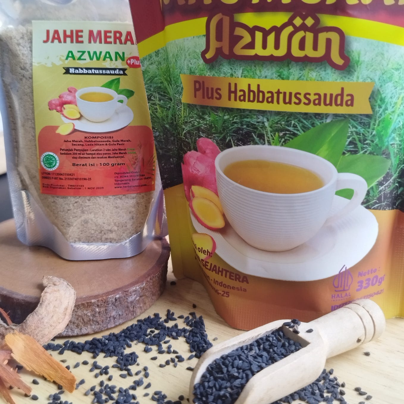 Harga jahe 1 kg Produk Minuman Kesehatan Jahe Merah Herbal Azwa adalah ...