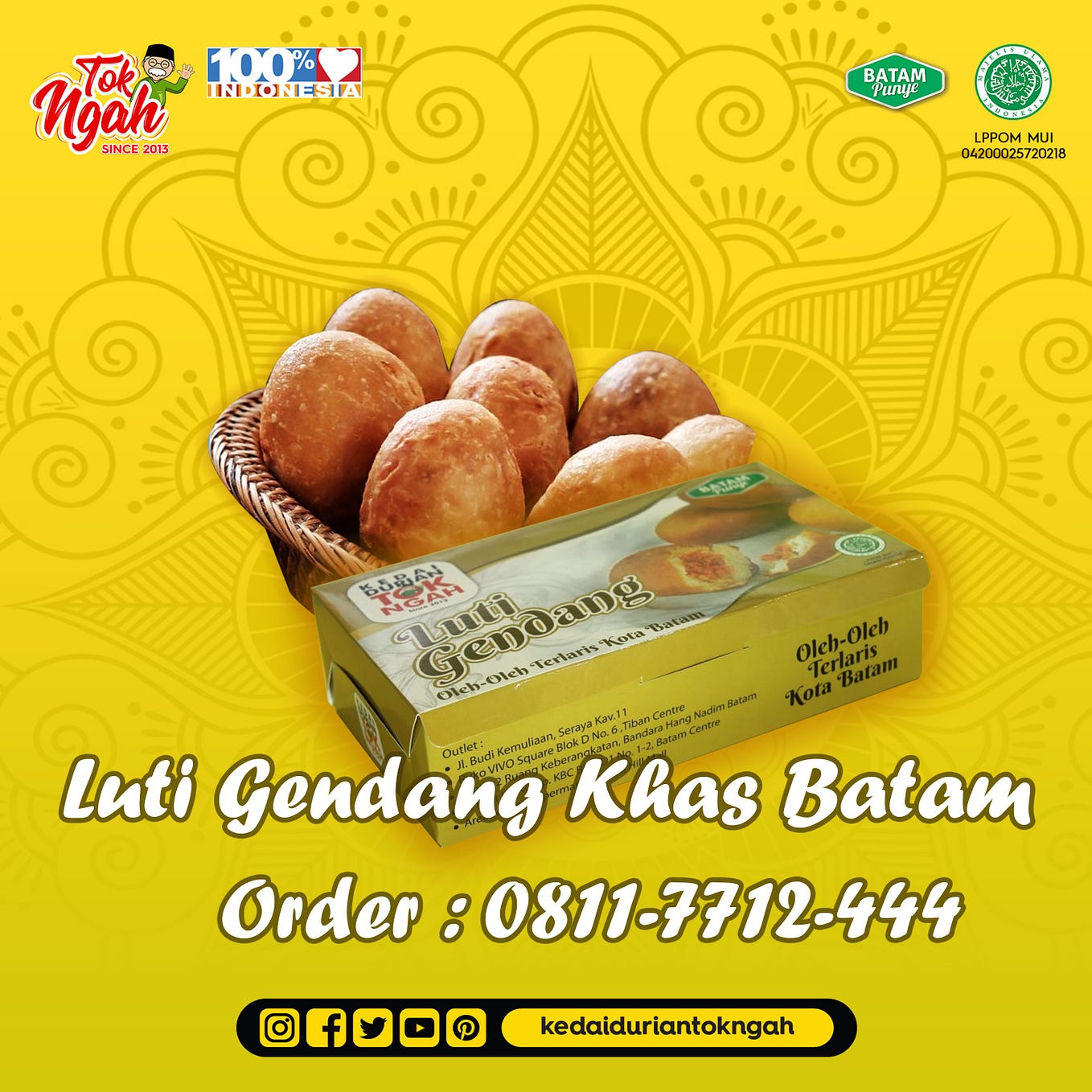 Luti Gendang Khas Batam 0811–7712–444 TOK NGAH | by Kedai Durian Tok ...