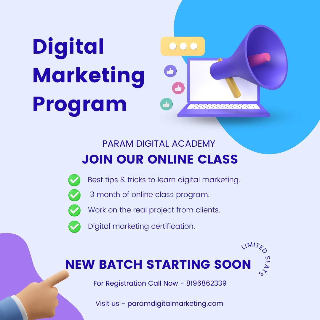 Digital Marketing Online Course in Haridwar and Roorkee | Param Digital ...