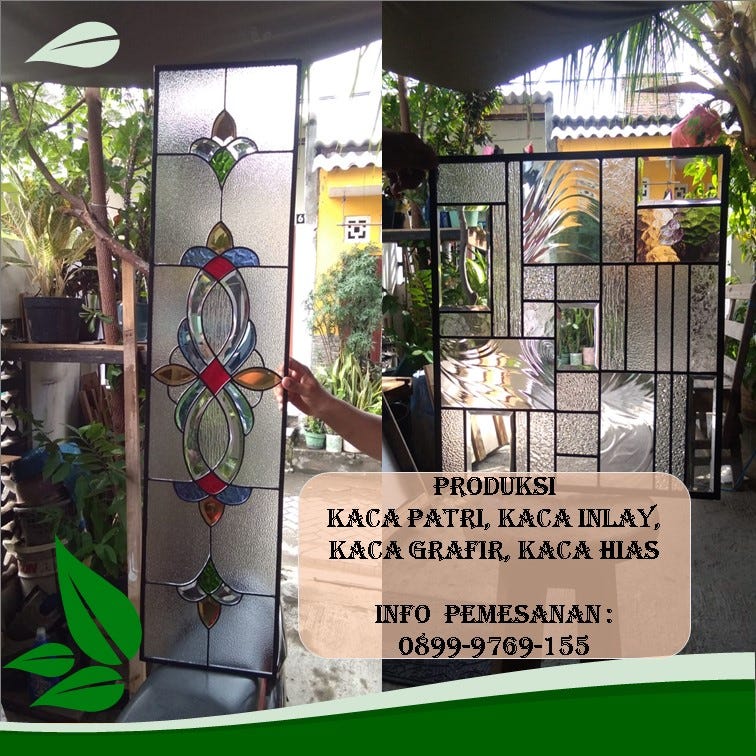TERBAIK !!!, TELP/WA: 0899–9769–155, PEMBUAT KACA GRAFIR | KACA INLAY ...