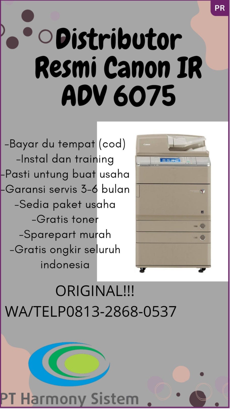 Distributor 4 Distributor Resmi Canon IR ADV 6255 ORIGINAL!!! WA/TELP0813–2868–0537, Canon IR ...