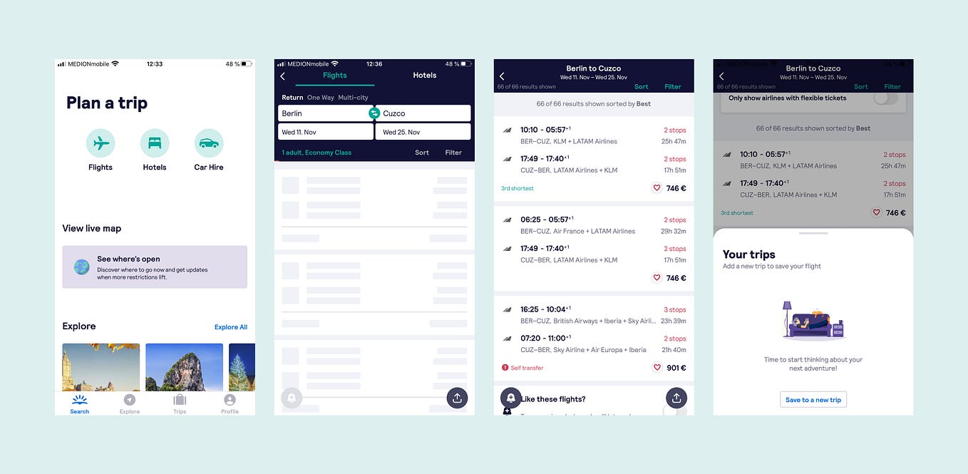 Wireframing the Facebook mobile app | by Katja Margulis | Medium