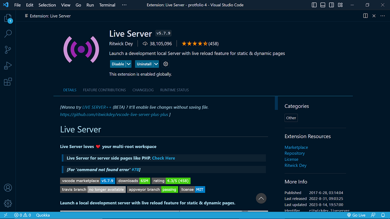 7 best visual studio code extension you must need for web development. | by Fhsami | Aug, 2023 ...