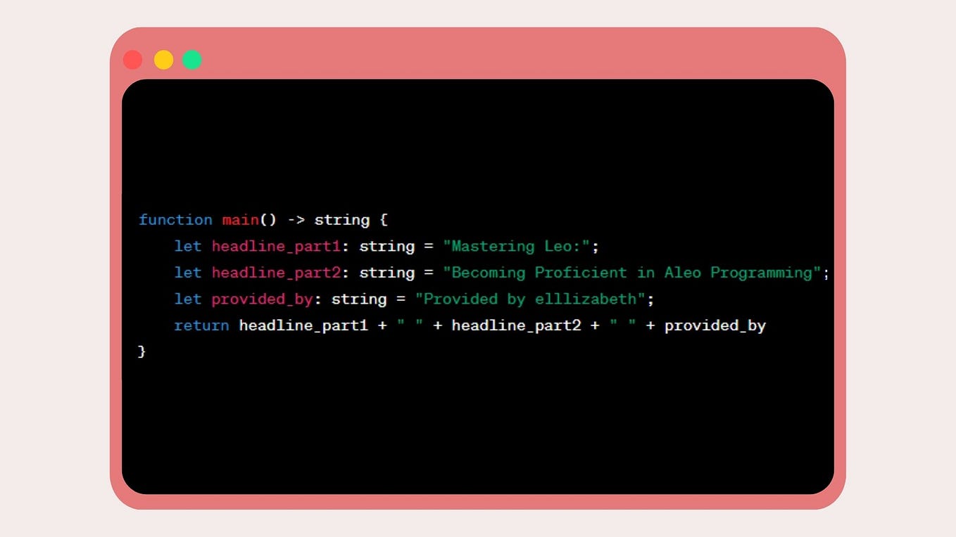 Getting Started With Coding on Aleo | by Ellliza_beth | Medium