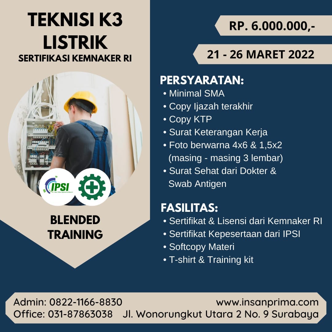 Ahli K3 Umum TERISTIMEWA, WA (0822–1166–8830), PUSAT PELATIHAN K3 KEMNAKER SURABAYA Klik https ...