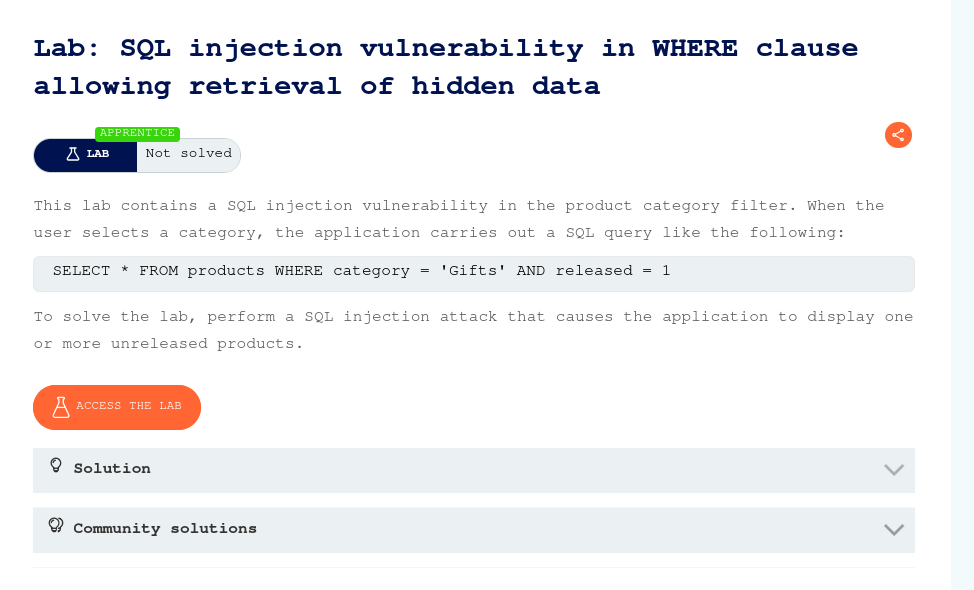10- SQL Injection — PortSwigger - Darkrange - Medium