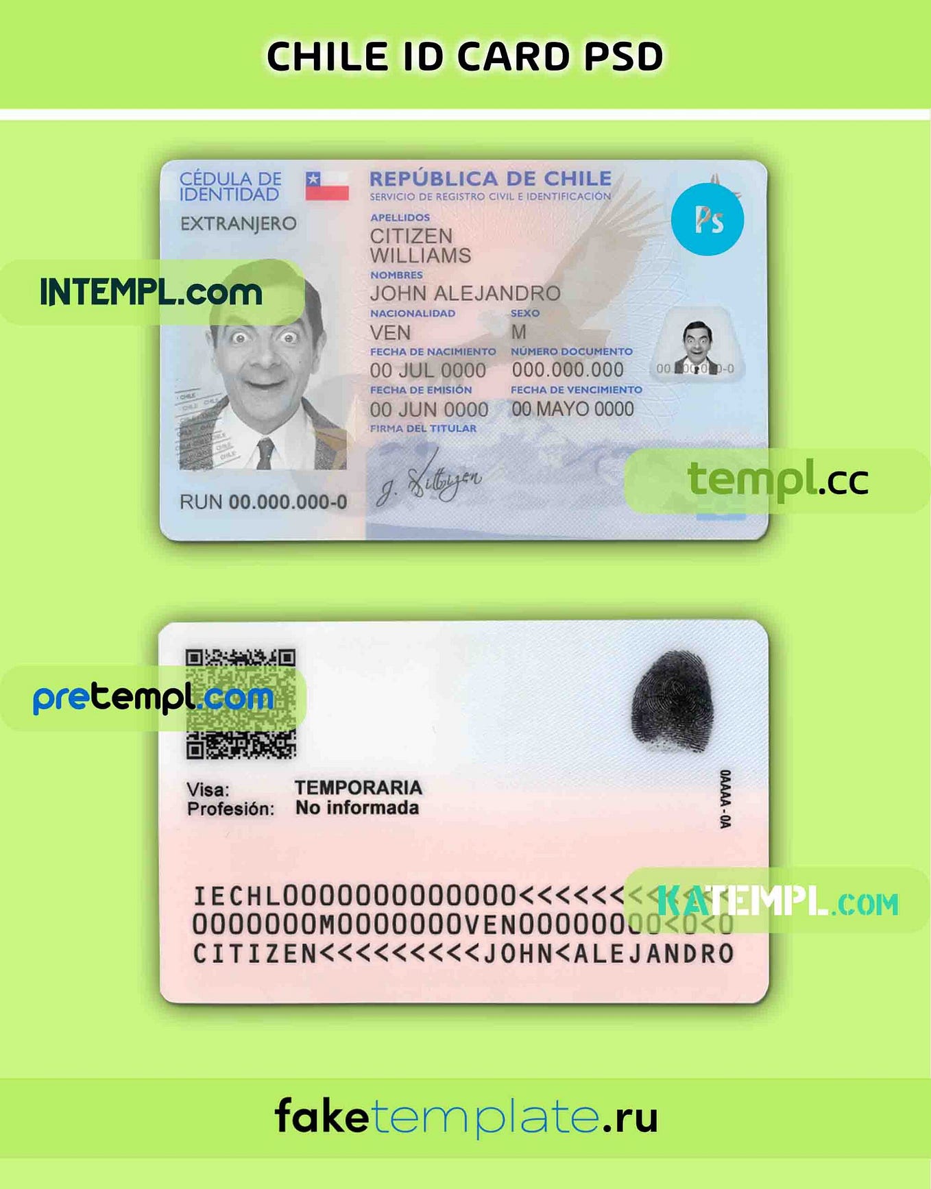 Bangladesh police identity card PSD download template - Intempl - Medium