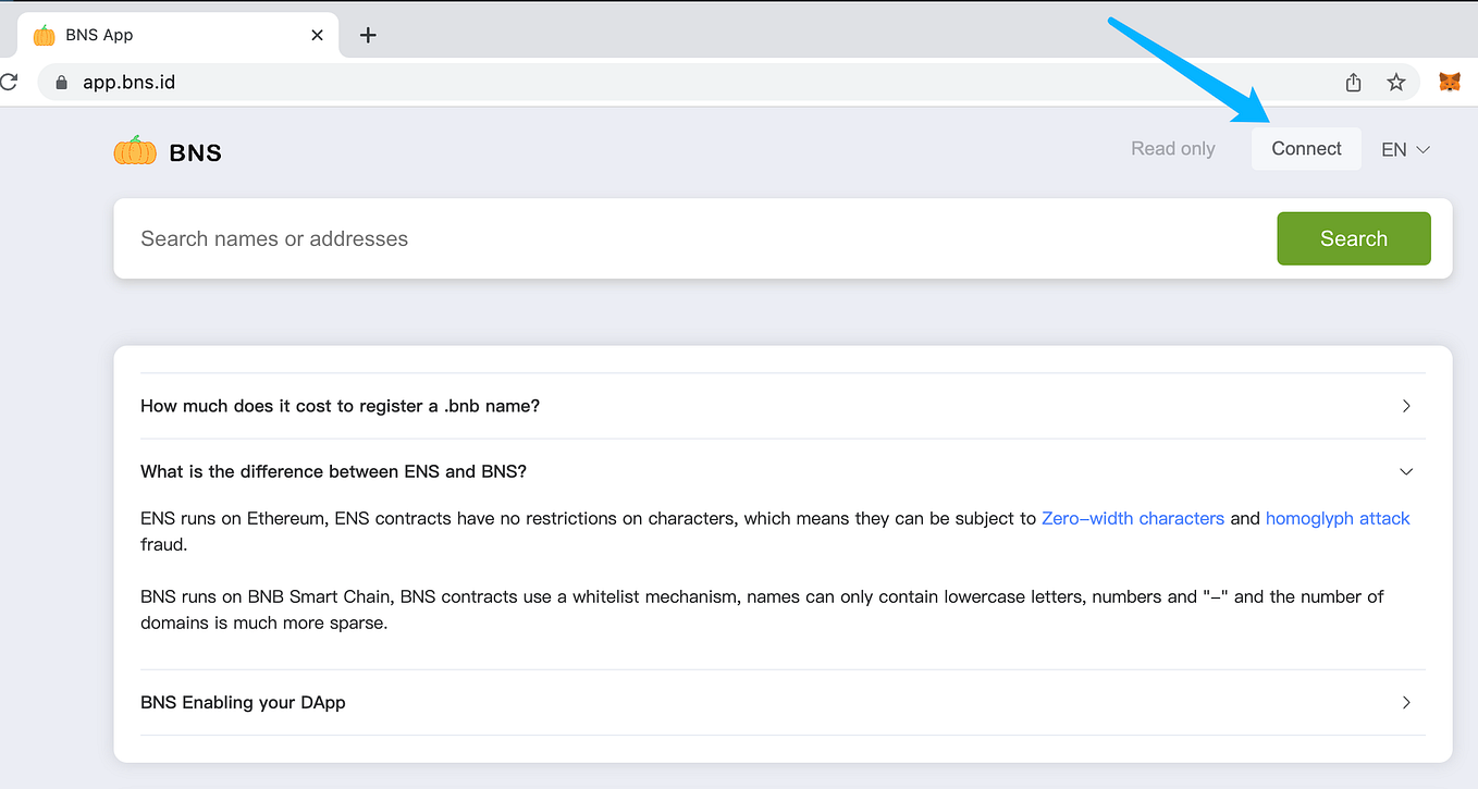 Enable .bnb domain name(BNS) on your DAPP - BNS - Medium