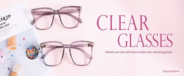 Clear Eyeglasses Clear Rimmed Eyeglasses Clear Bottom Glasses By Dunkin