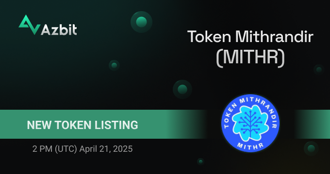 CARDANO’s Token MITHR (from the Token Mithrandir project) continues to ...