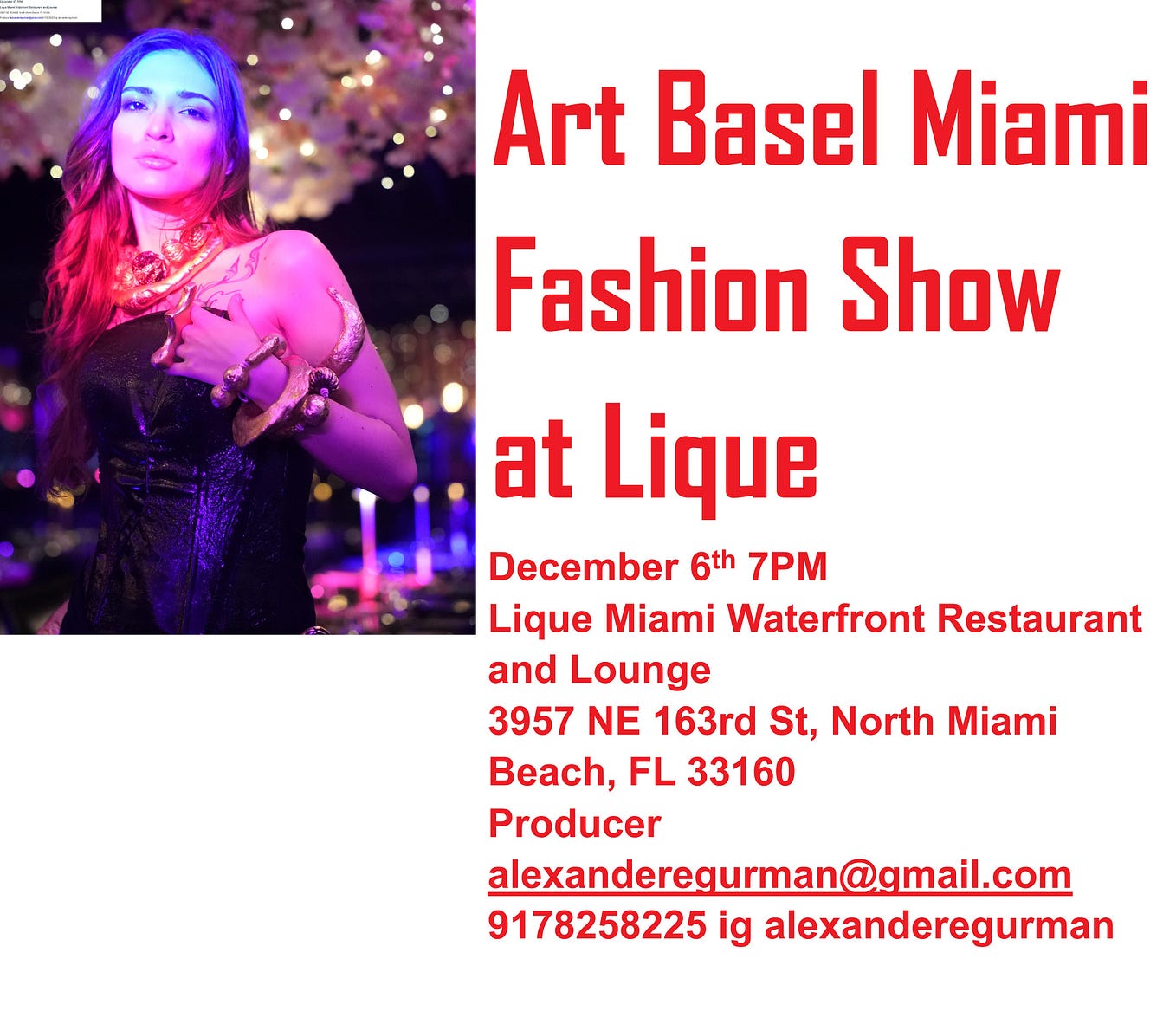 Eve in the Paradise fashion show. Art Basel Miami banana swimwear ...