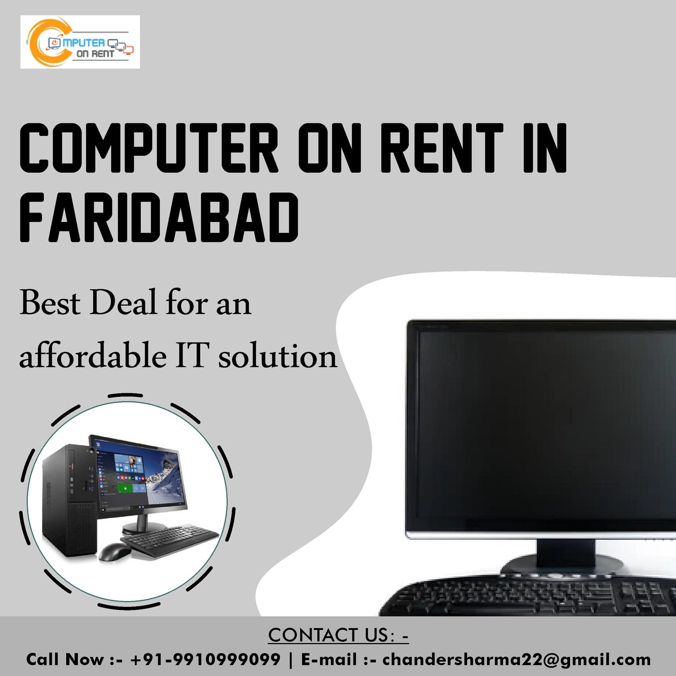 Computer on rent in Ghaziabad! 9910999099 - Computer on rent - Medium