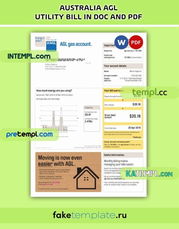Argentina Edenor easy to fill utility bill, PDF and Word download ...