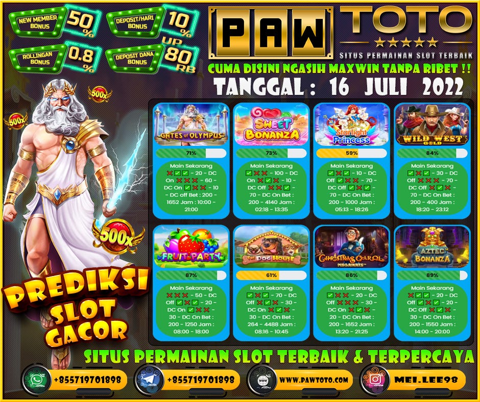 TES HOKI KAMU DISINI... 🔱PAWTOTO🔱 DAFTAR : https://pawslot.info/ PROMO ...