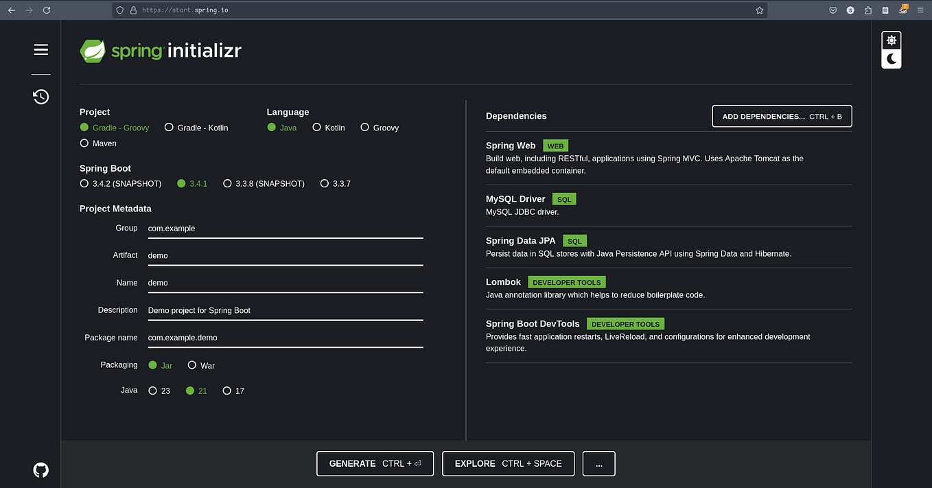 Spring Boot application with CRUD operations using Spring Data JPA and ... Spring Boot application with CRUD operations using Spring Data JPA and ...