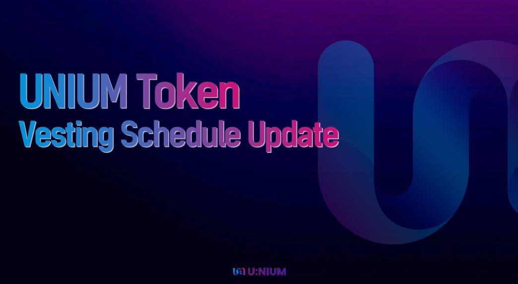 [Notice] Update on Unlock Schedule | by UNIUM_official | Medium