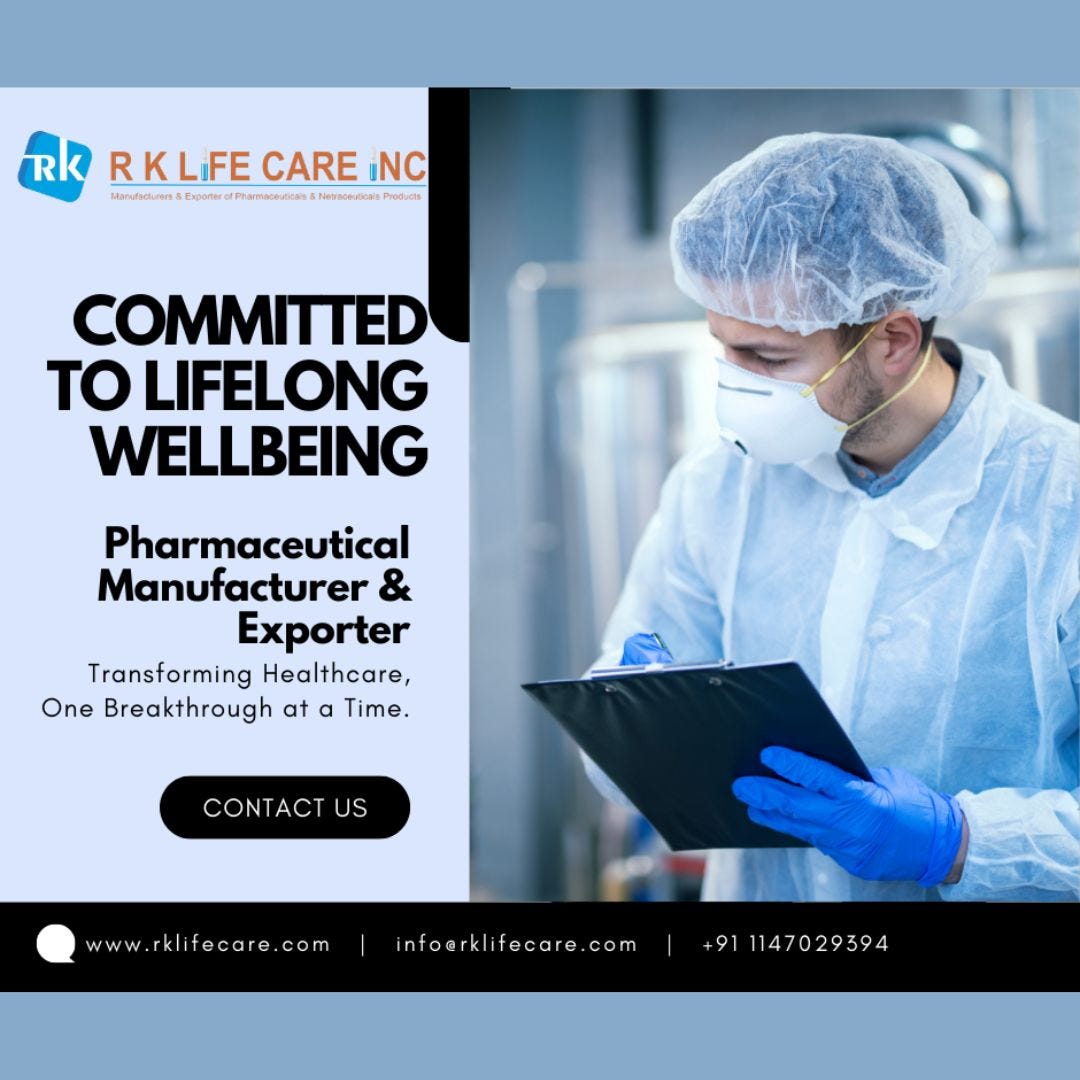 “RK Life Care is a Delhi-based pharmaceutical companies that ...