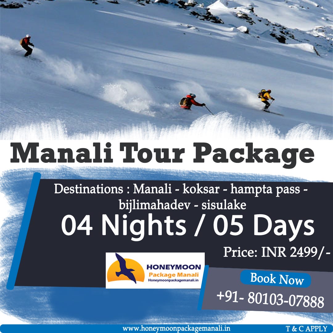 Manali Shimla Volvo Package. Destinations : Manali — Rohtang Pass —… | by Honeymoon Package ...
