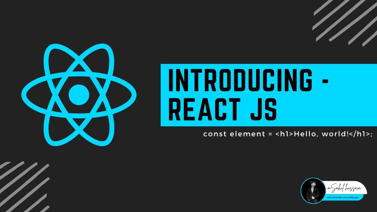 Introducing Jsx — React Js Jsx Stands For Javascript Exts … By M Sahil Hussain Medium