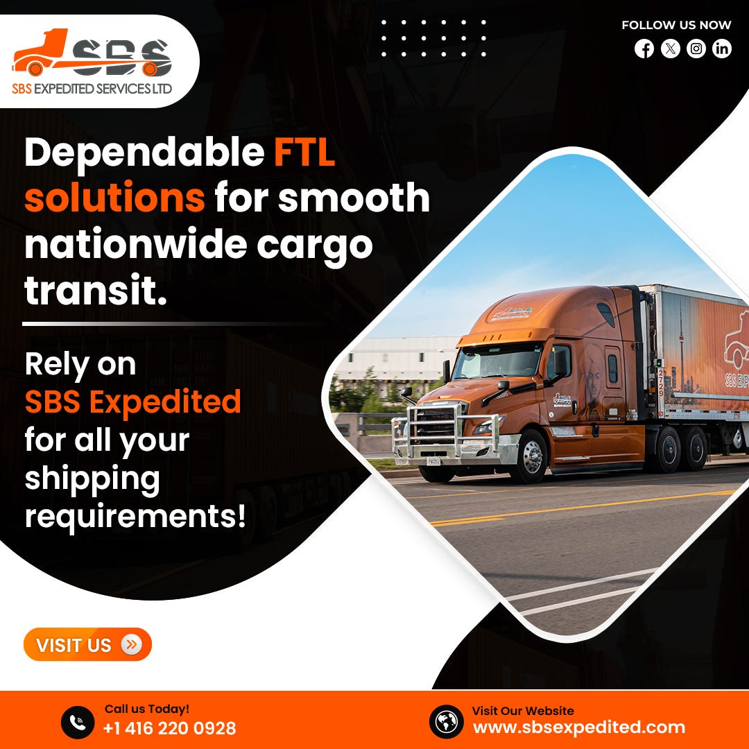 Streamlined Logistics Excellence: SBS Expedited — Your Trusted Logistics Company in Canada | by ...