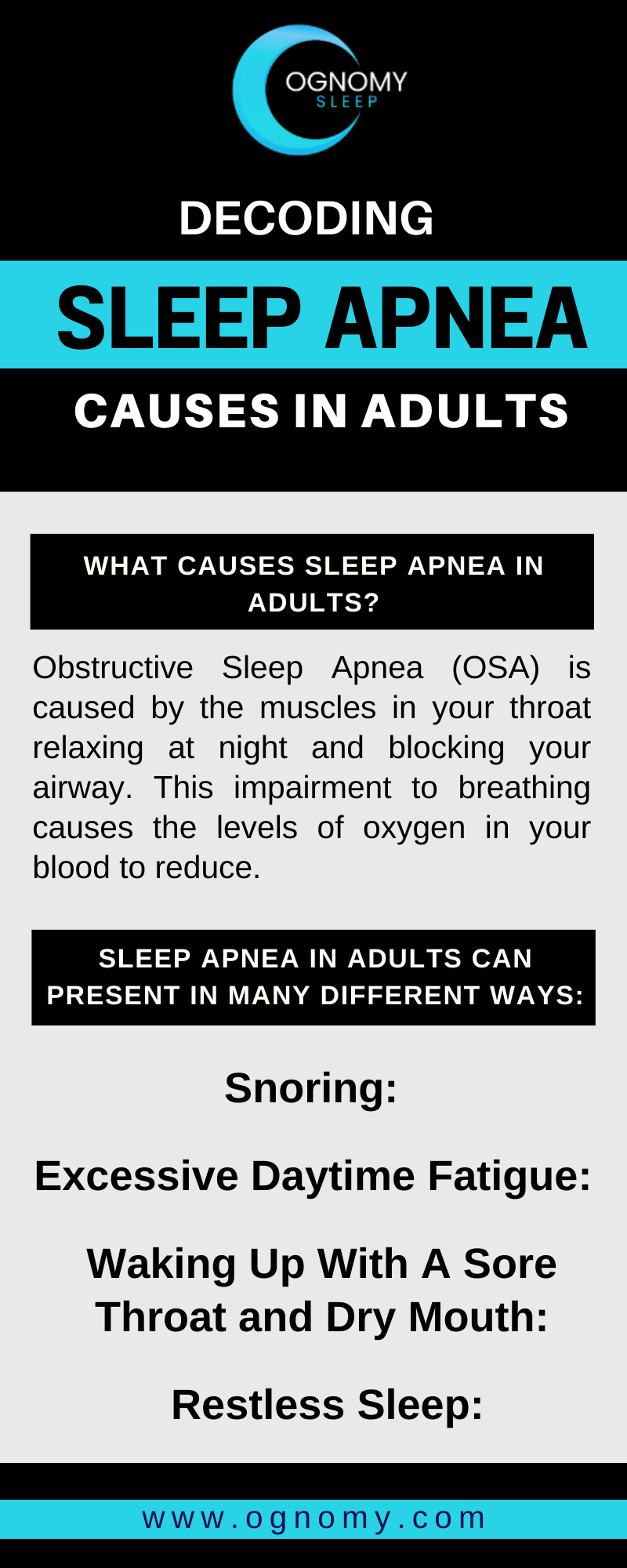 Sleep Apnea in Adults : What Causes Sleep Apnea in Adults? - Ognomy ...