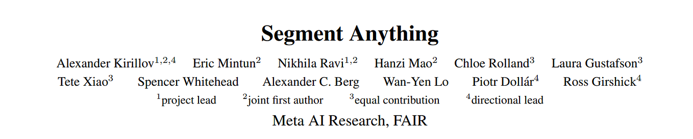 Segment Anything Model (SAM): Explained | by Utkarsh Doshi | Medium