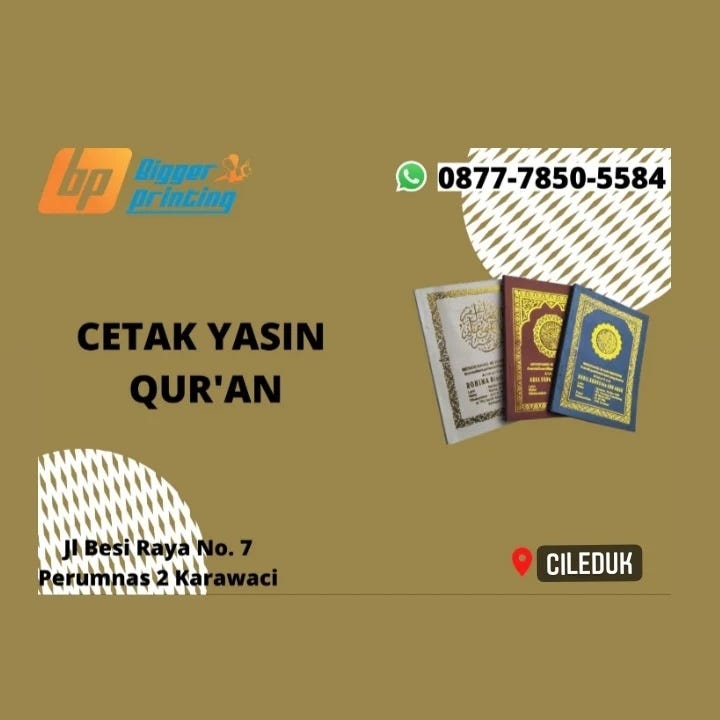 JASA CETAK BUKU YASIN - Cetakbukuyasintangerang - Medium