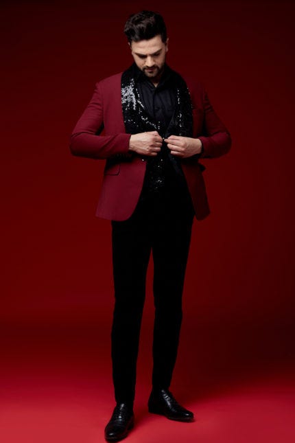 Improve Your Look with Our Three-Piece Maroon Suit Collection. - Sp ...