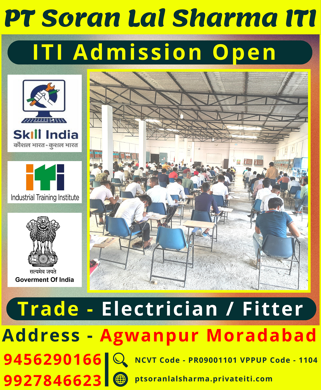 Moradabad ITI Admission After 12th | PT Soran Lal Sharma ITI | ITI in ...