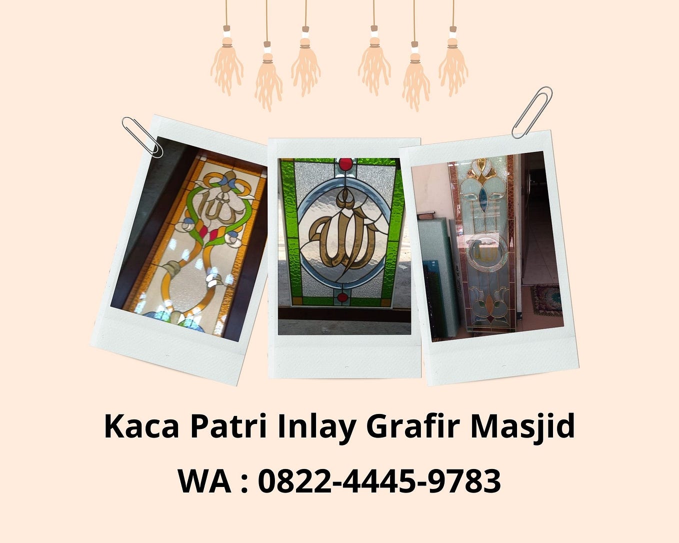 Toko Kaca Patri Inlay Grafir Masjid Maluku Berkualitas, WA : 0822–4445 ...