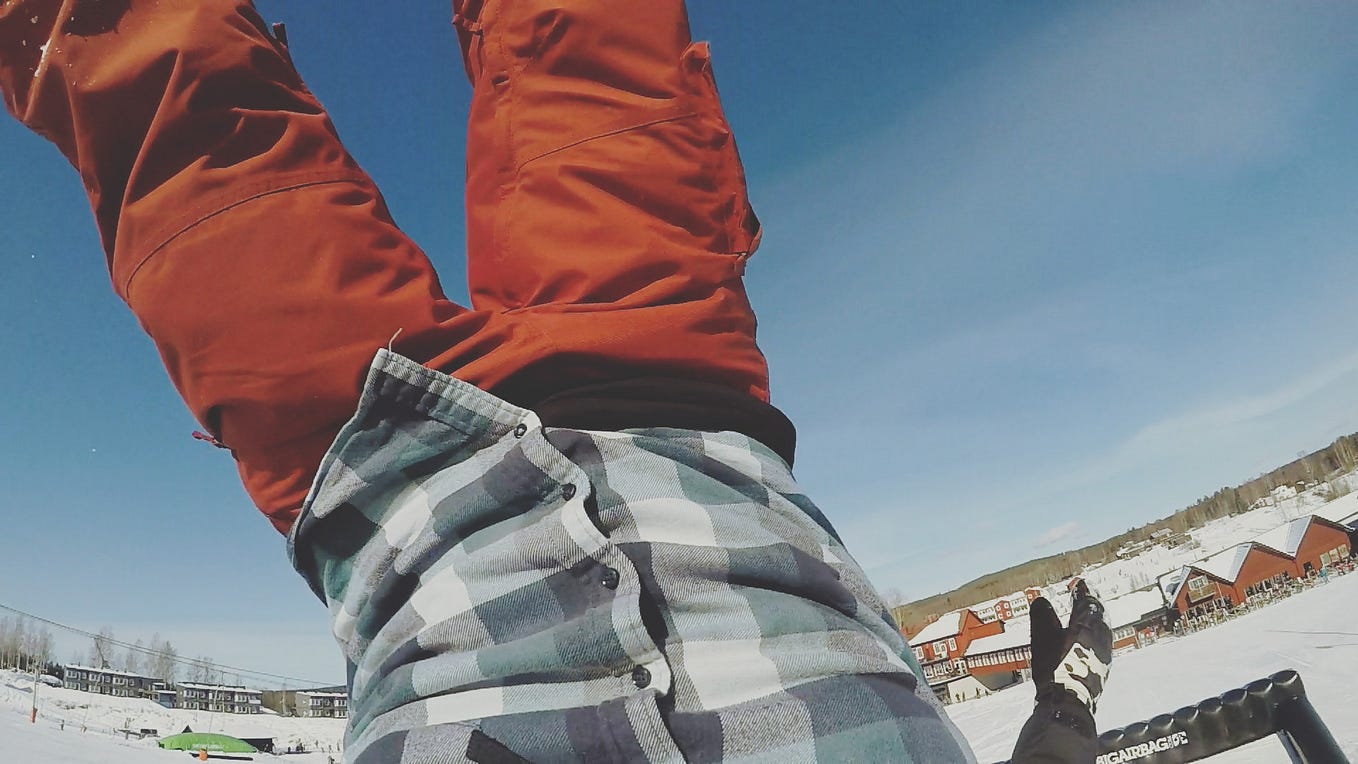 Rust on the snowboard’s edges. After every day of riding, the first ...