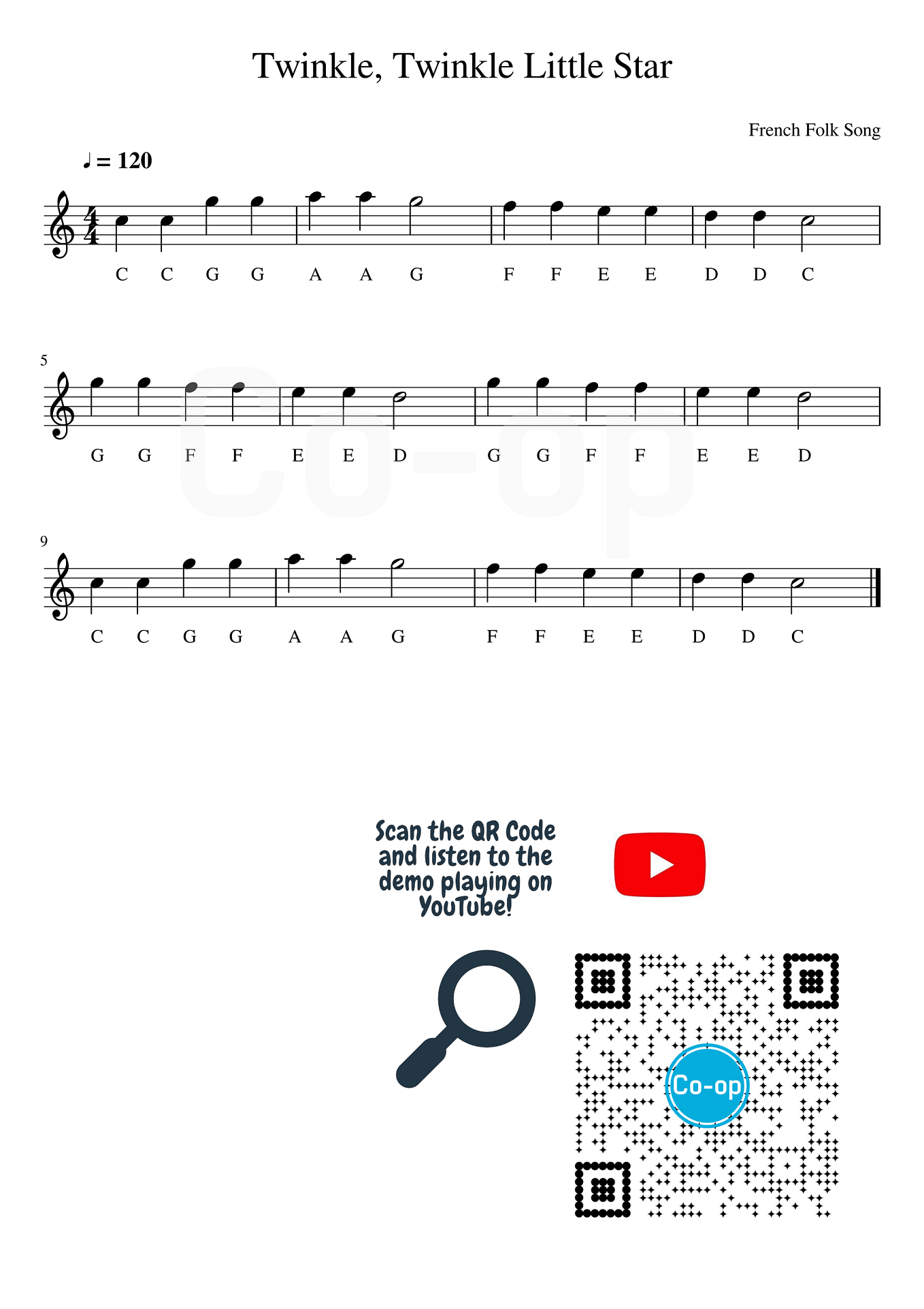 Learn “Twinkle, Twinkle Little Star” in 5 Minutes | by Co-op Music | Co ...