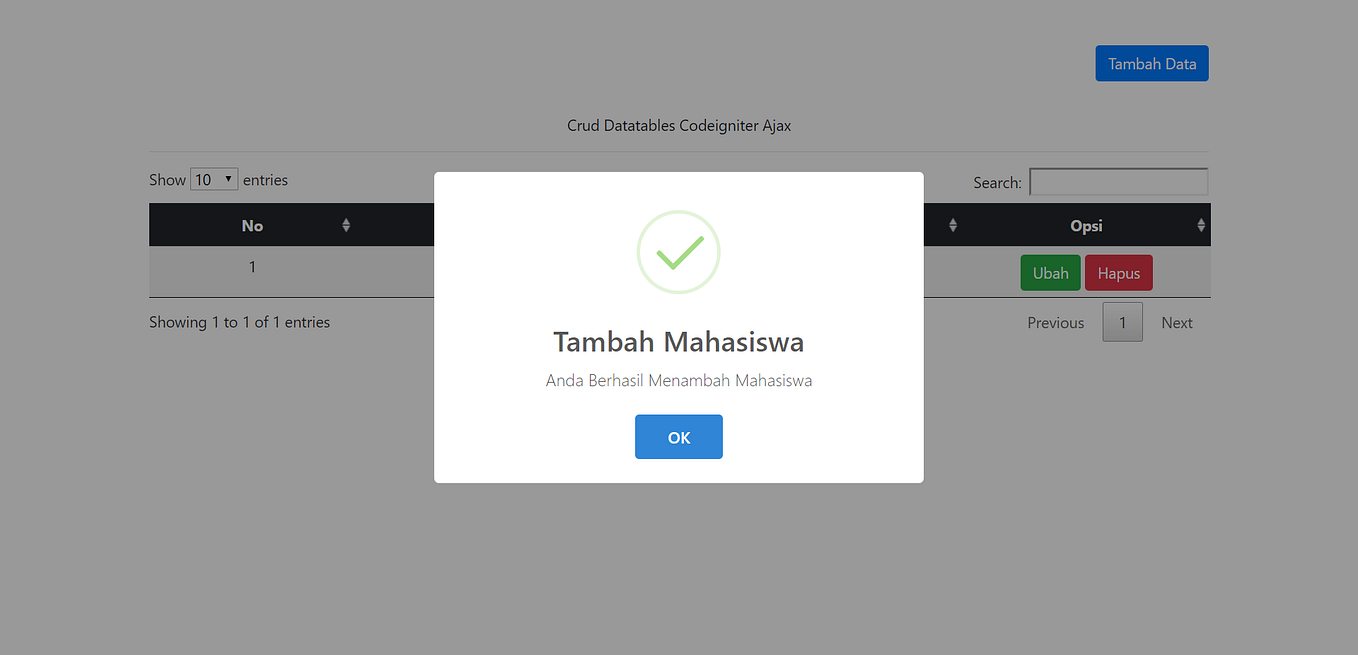 Membuat CRUD Ajax-Codeigniter-Swal-Datatables Part-3 | by Raka Hikmah | Medium