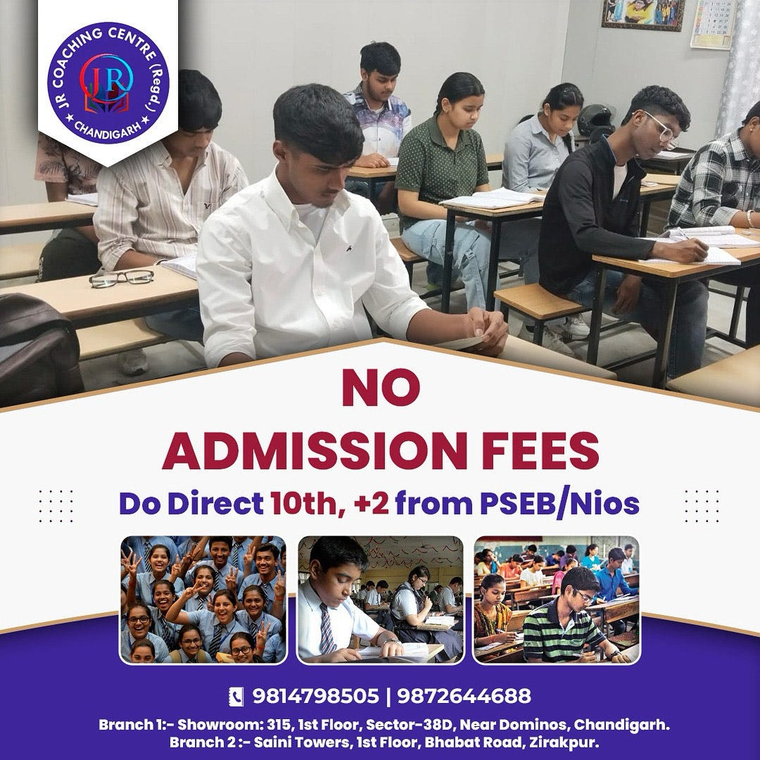 NIOS Board Coaching centre in Chandigarh - Jrcoachingcentre - Medium