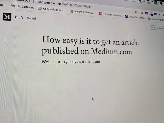 How easy is it to get an article published on Medium.com | by Rick ...