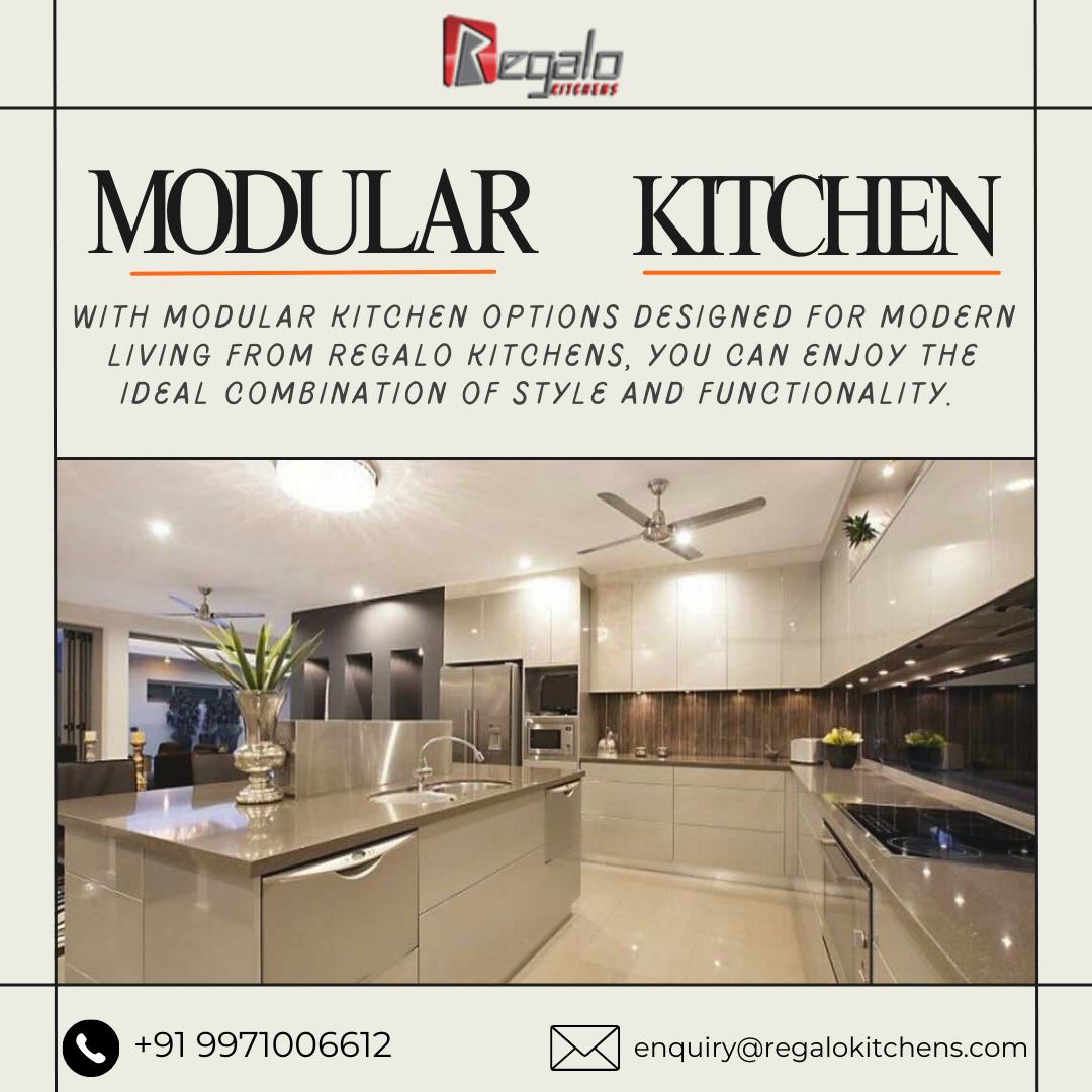 Modular kitchen design - Regalo Kitchens - Medium