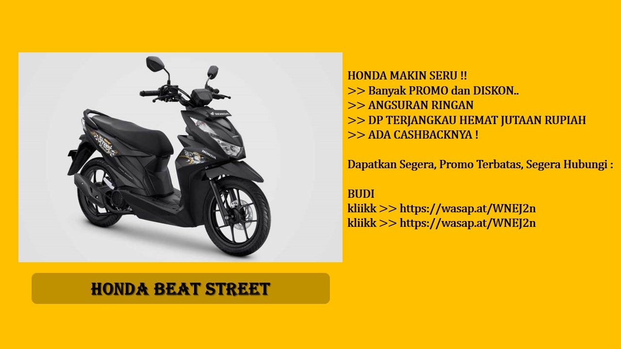 HEMAT ANGSURAN,CALL/WA 0858–4888–4371, Honda Beat Terbaru 2022 ...
