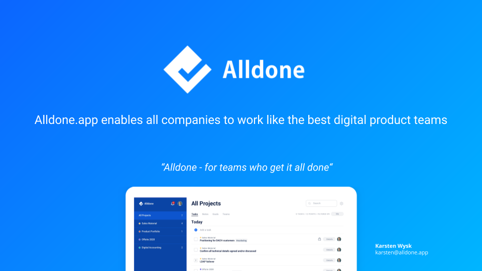 Why I am building Alldone.app as a side-business | by Karsten Wysk | Medium