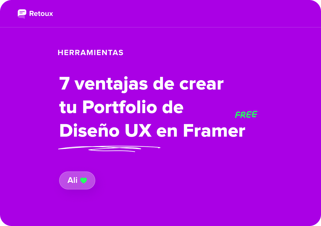7 reasons to create your UX Design portfolio in Framer | by Aliana ...