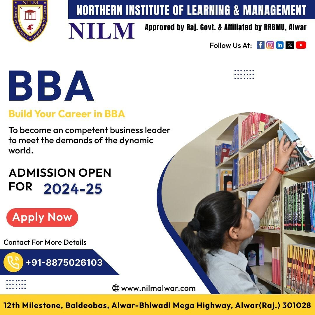 Crafting Leaders: BBA College in Alwar — NILM Alwar - NILM - Medium