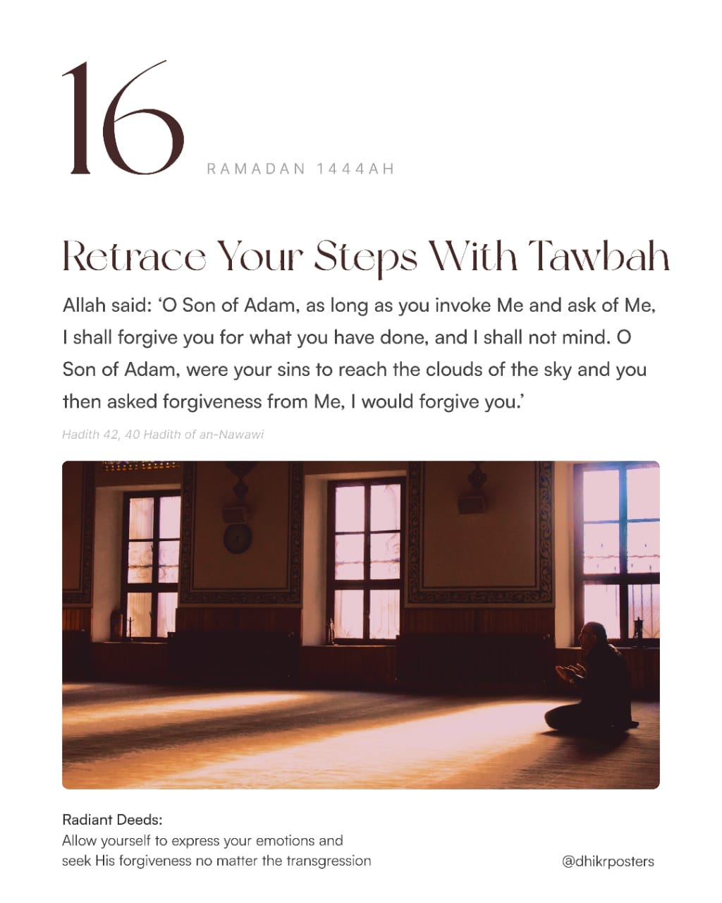 Ramadan 3–2–1: Day Eight — Forgive and Be Forgiven | by Dhun Nurayn El ...