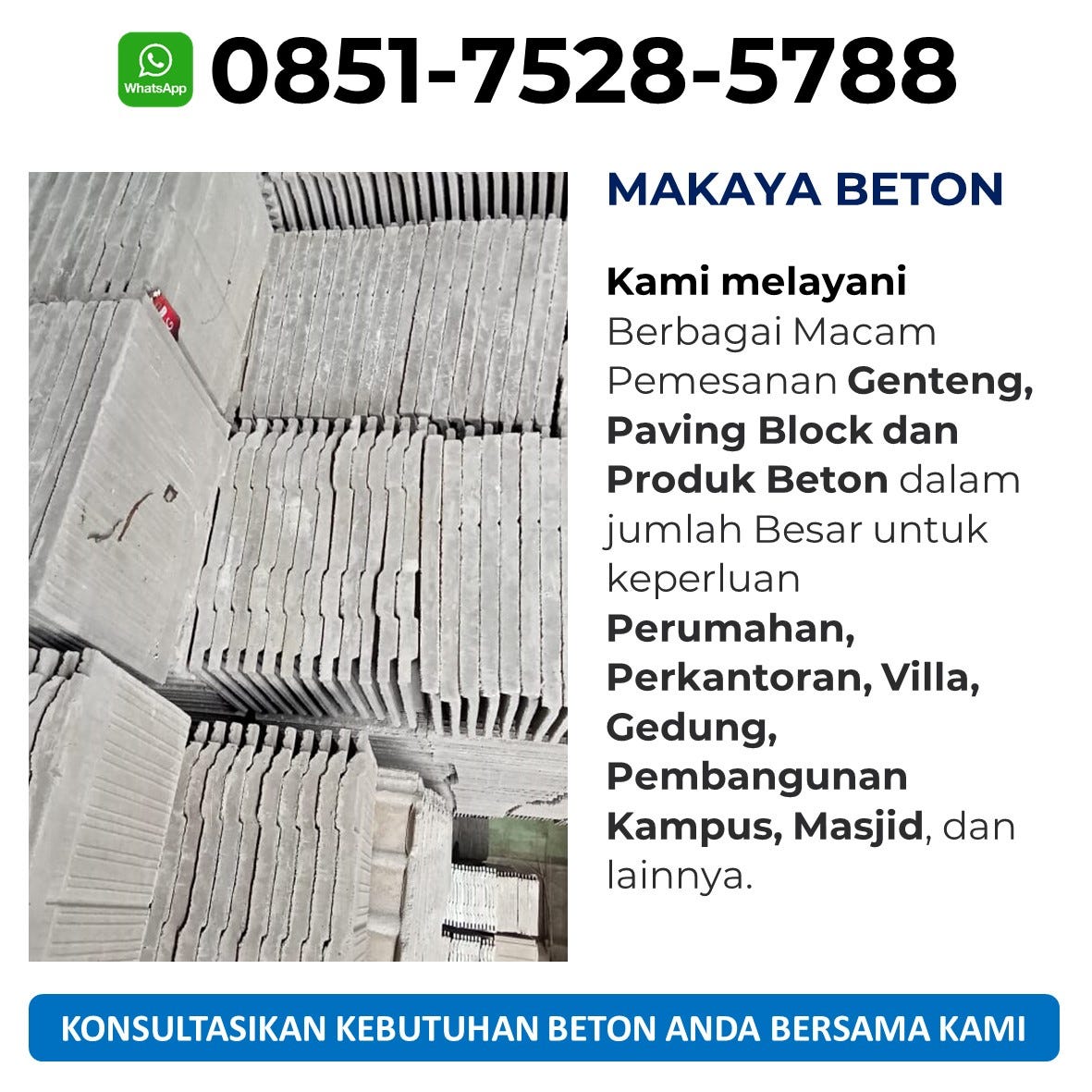 Supplier Genteng Beton Duco Kota Malang Call 𝟢𝟪𝟧𝟣-𝟩𝟧𝟤𝟪-𝟧𝟩𝟪𝟪 - makaya ...